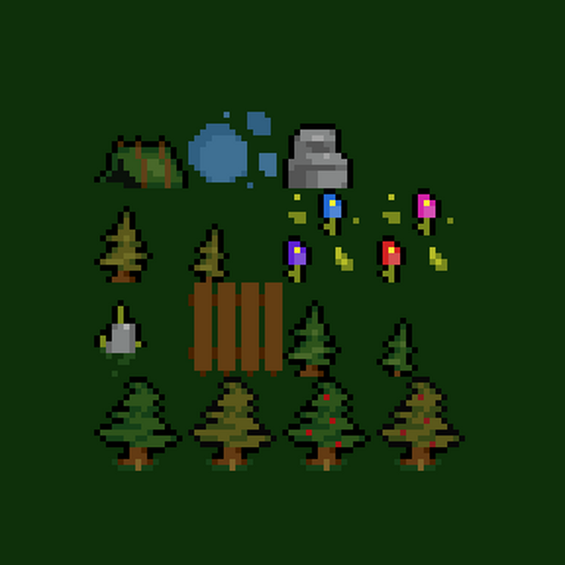 16 -Bit Sunny Forest Tileset by Auru
