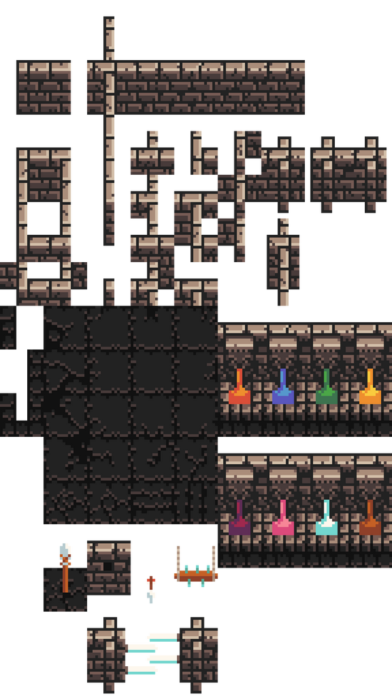 16x16 Dark Dungeon Tileset by Zoltan Kosina