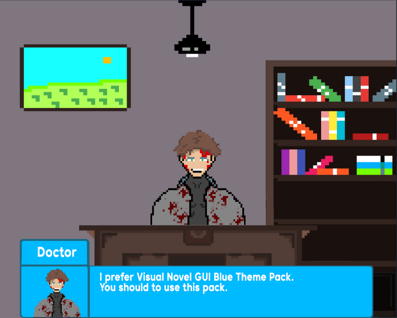 Visual Novel GUI Blue Theme Pack by ichuusy