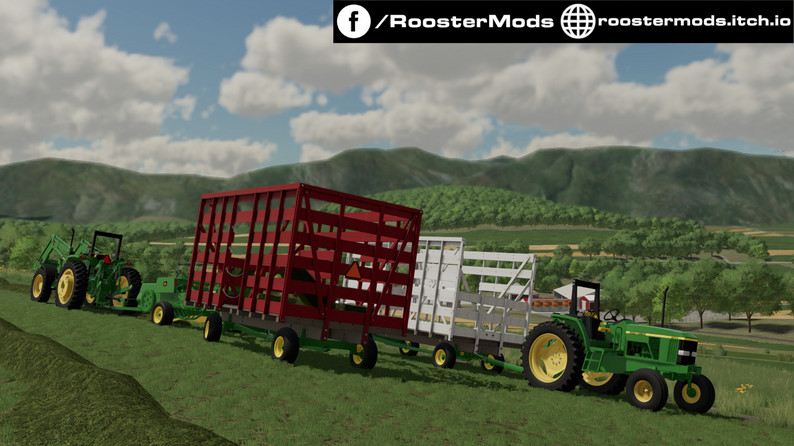 John Deere Wooden Thrower Rack by Rooster Mods