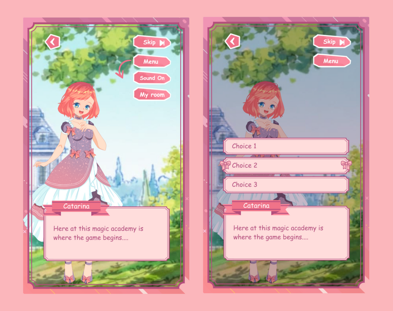 Visual Novel GUI Asset by RummPanda