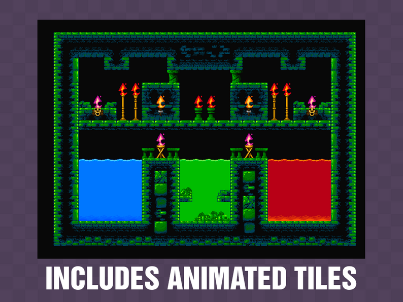 8-bit Dungeon Tileset by Rumblecade