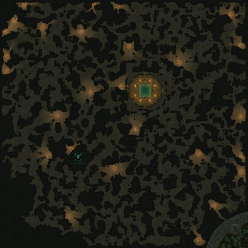 Cultist Cave - 100x100 TTRPG Map by Maps 'N' Quests