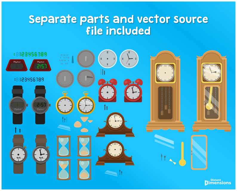 Clocks & Timepieces Asset Pack by Distant Dimensions