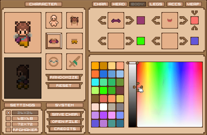 Sprite Creator Tool - RGW by ELV Games