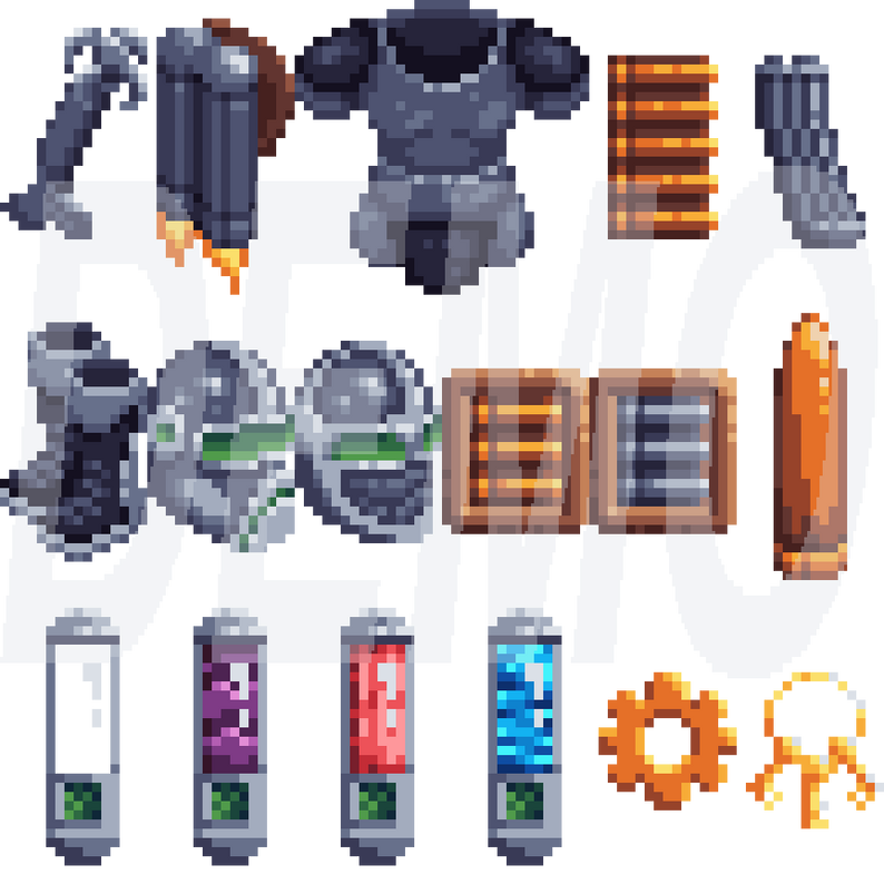 Pixel Art Asset Sci-Fi Pack by PolyB