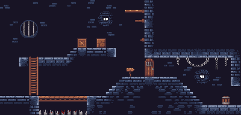 Dungeon Platformer Tile Set (Pixel Art) by David G