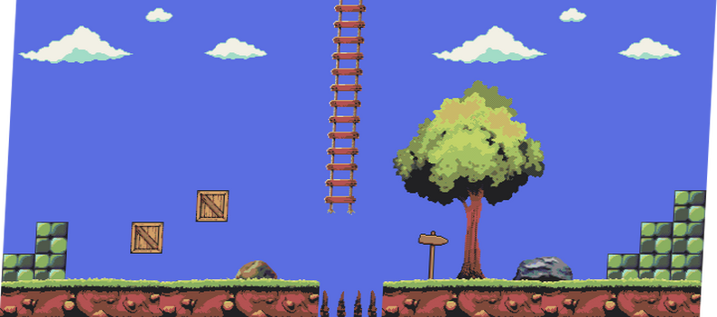 Platformer Forest Tileset 32x32 by Graywyck
