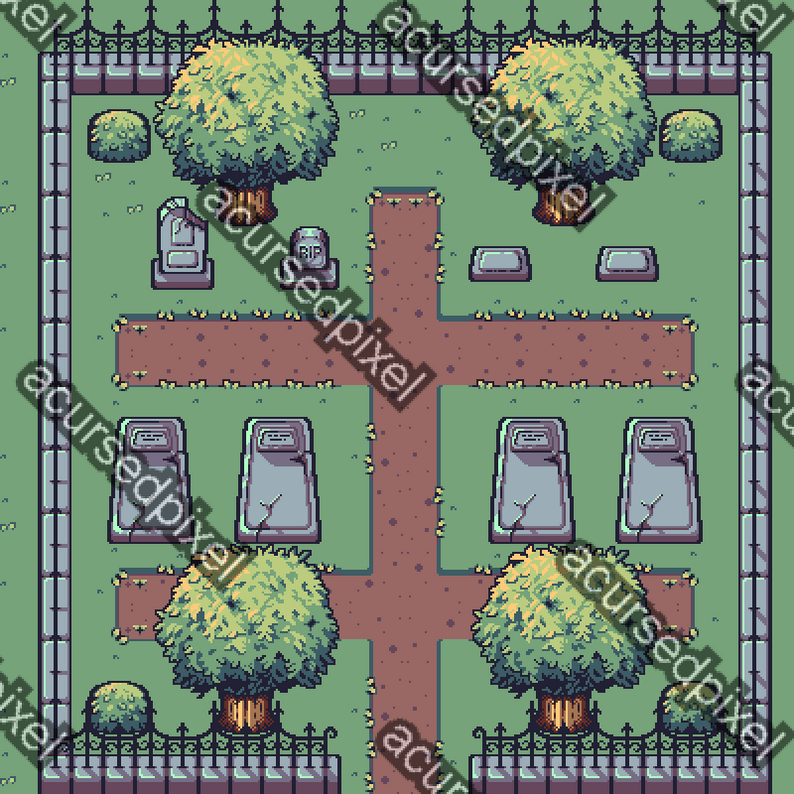 Classic Graveyard Asset Pack by acursedpixel.