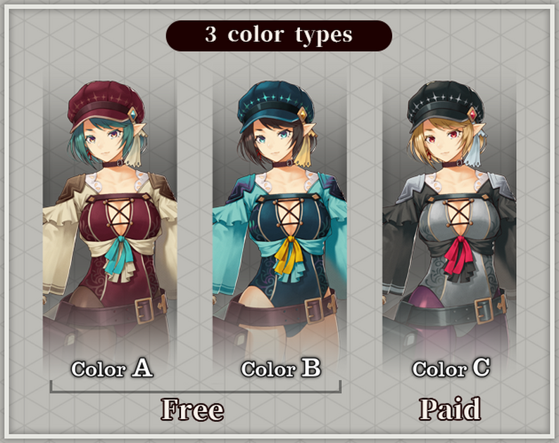 Character Sprite 003 Serious female swordfighter by PochiPochiHouse