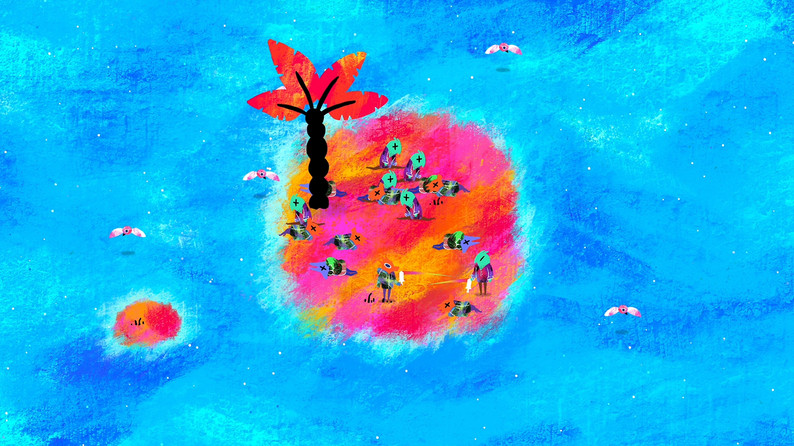 Neon Knives by cookiecrayon