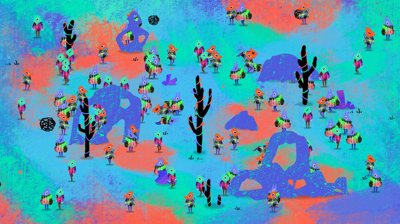 Neon Knives by cookiecrayon