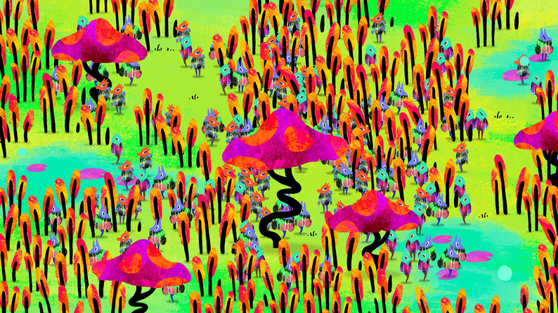 Neon Knives by cookiecrayon