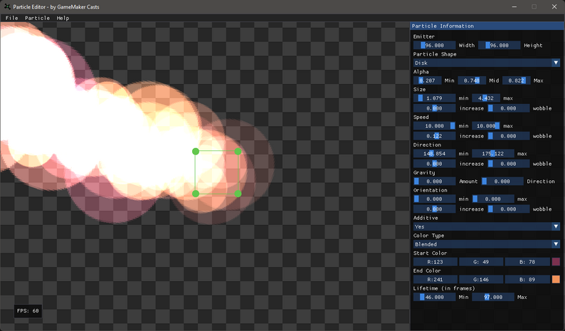 Particle Editor by Gamemaker Casts