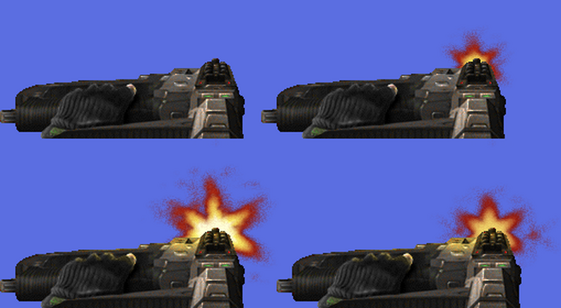 FPS Gun Sprites by Rekkimaru