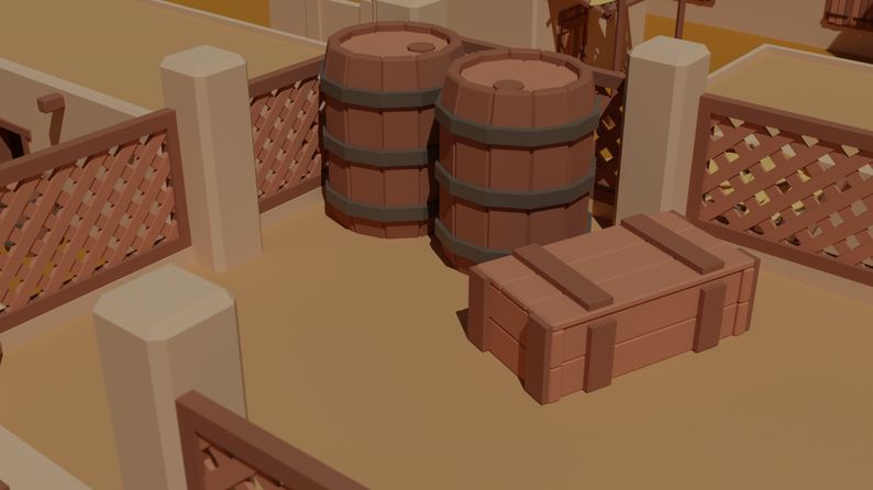 Low Poly Desert Buildings by LowPolyAssets