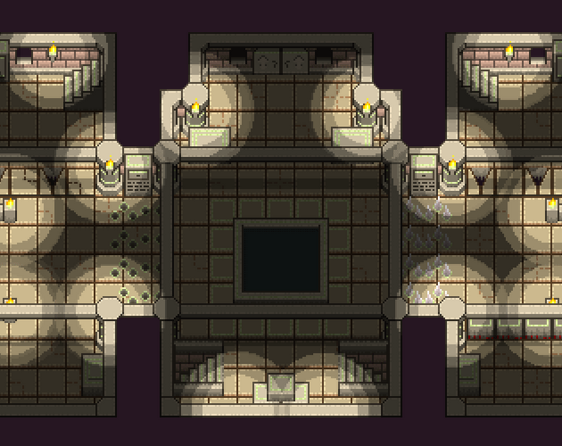 Temple Tileset 16x16 Pixelart [Rogue Adventure] by ELV Games