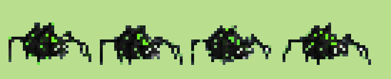 2D Pixel Art Spider- Sprites by DarKKnight17