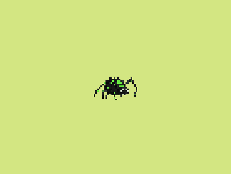 2D Pixel Art Spider- Sprites by DarKKnight17