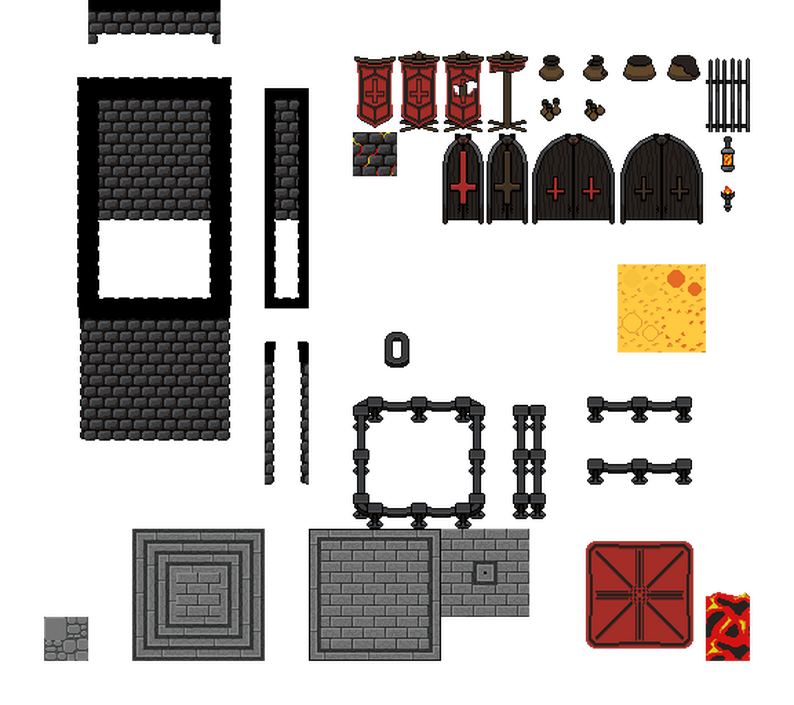 Lucifer - Lava Dungeon Tileset by Foozle