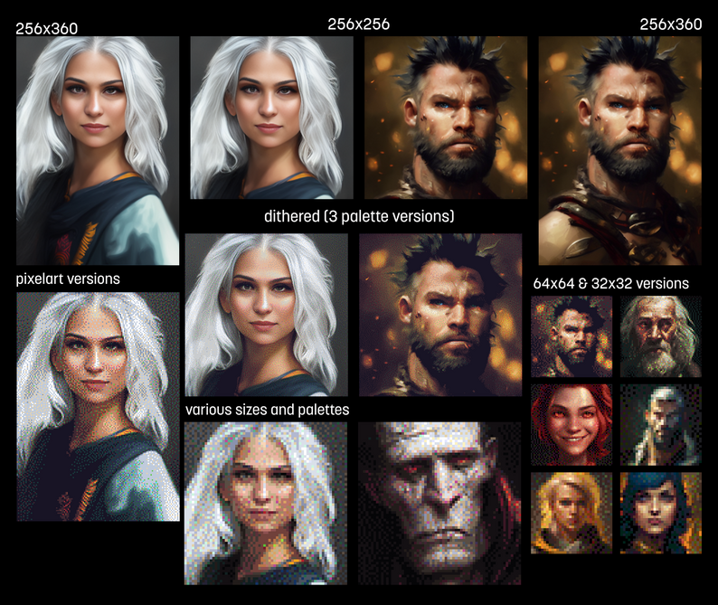Fantasy Character Portraits Pack by Magory