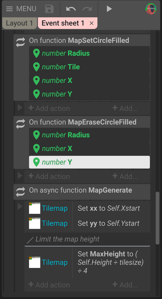Basic Terraria world generation Construct 3 by SynKrown Games