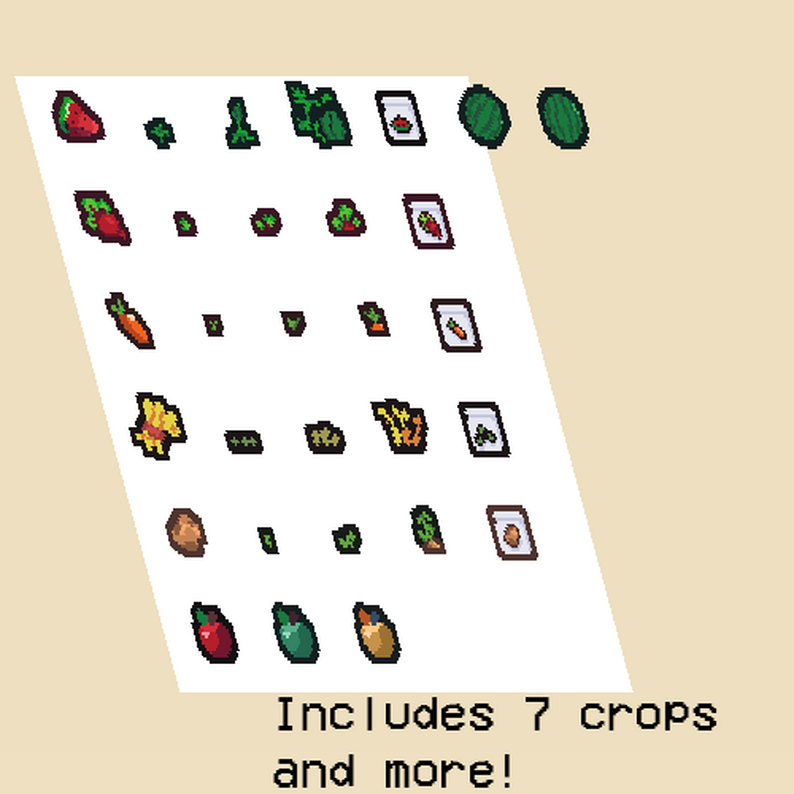 [32x32] Cute Farming Crops Sprite Sheet! by Puck