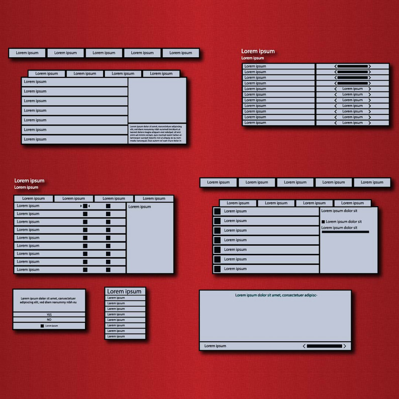 Flat GUI game asset pack by SunGraphica