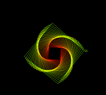 Rainbow spiral made with python by lolwut