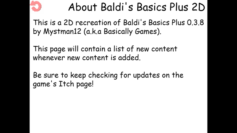 Baldi's Basics Plus 2D (OLD) by iMakeStuffSC
