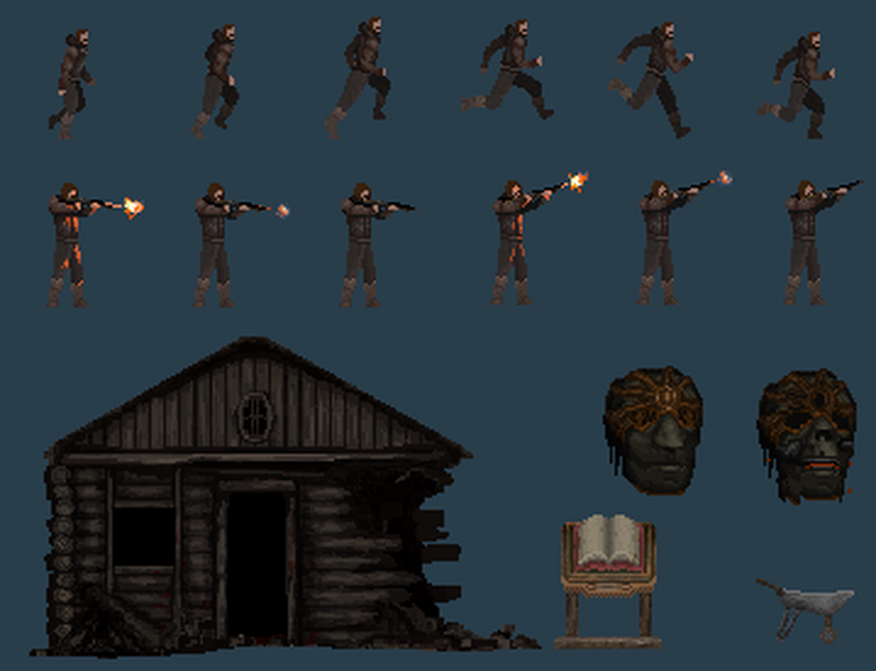 Dark Action Platformer graphics by valentint