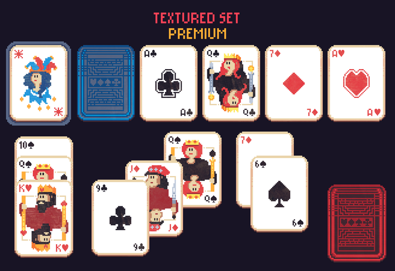 Cute Pixel Playing Cards by Magory