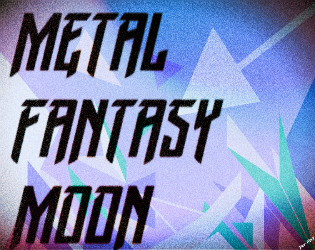 Metal Fantasy Moon by Red Background