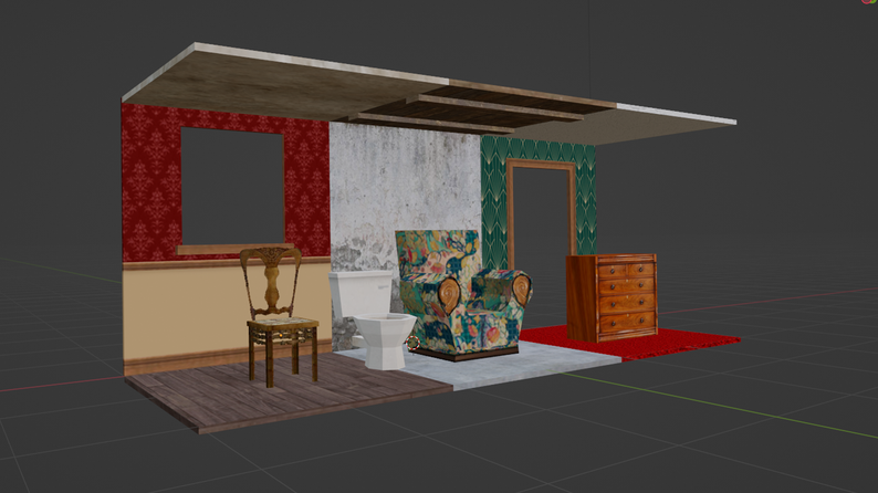 Retro PSX Style Mansion Assets by PorkBellyGames