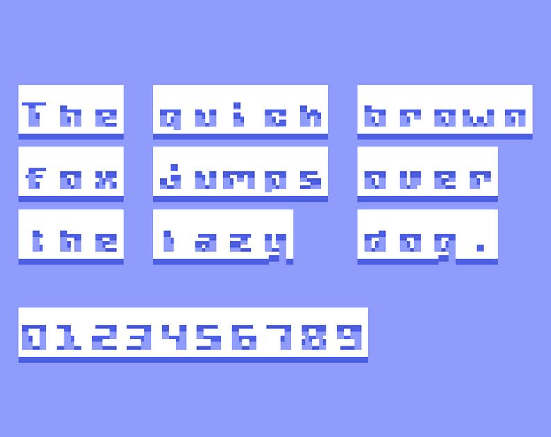 Pixel Art Font - Arcade Cabinet - 9x7 by VEXED Pixel Art Font - Arcade Cabinet - 9x7 by VEXED