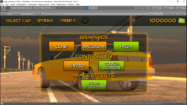 FREE UNITY HIGHWAY RACER FULL PROJECT DOWNLOAD. by COPPERCUBE 6.5.1