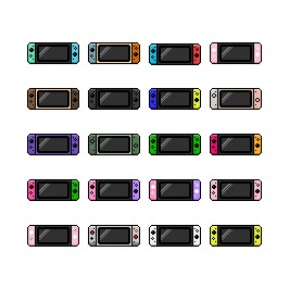 Pixelated Nintendo Switch Reskins by lo-fe