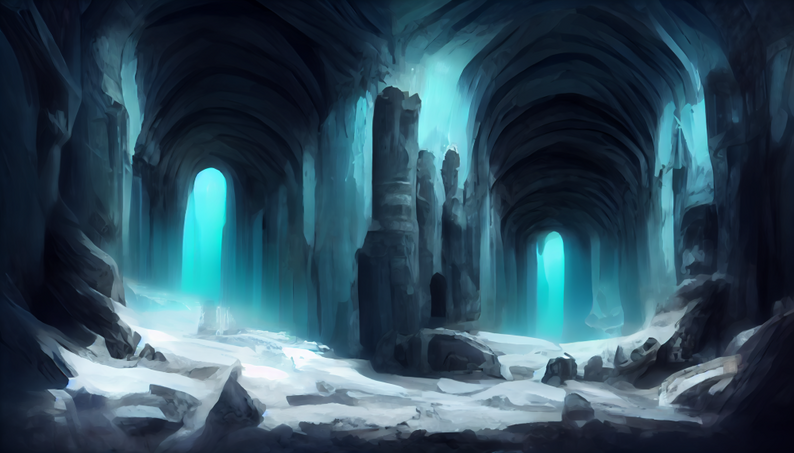 Fantasy Ice and Snow Backgrounds by Lornn