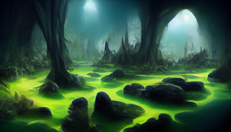 Fantasy Swamp Backgrounds By Lornn