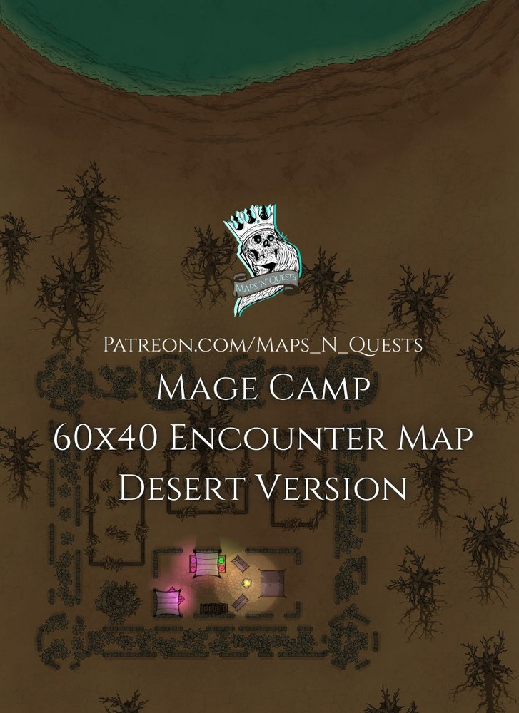 Mage Camp - 60x40 Encounter Map Pack by Maps 'N' Quests