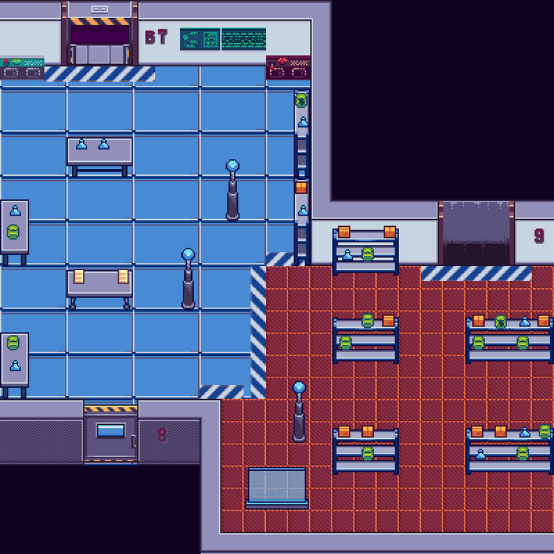 Land of pixels - Laboratory pixel art tileset Top down by marceles 🌴