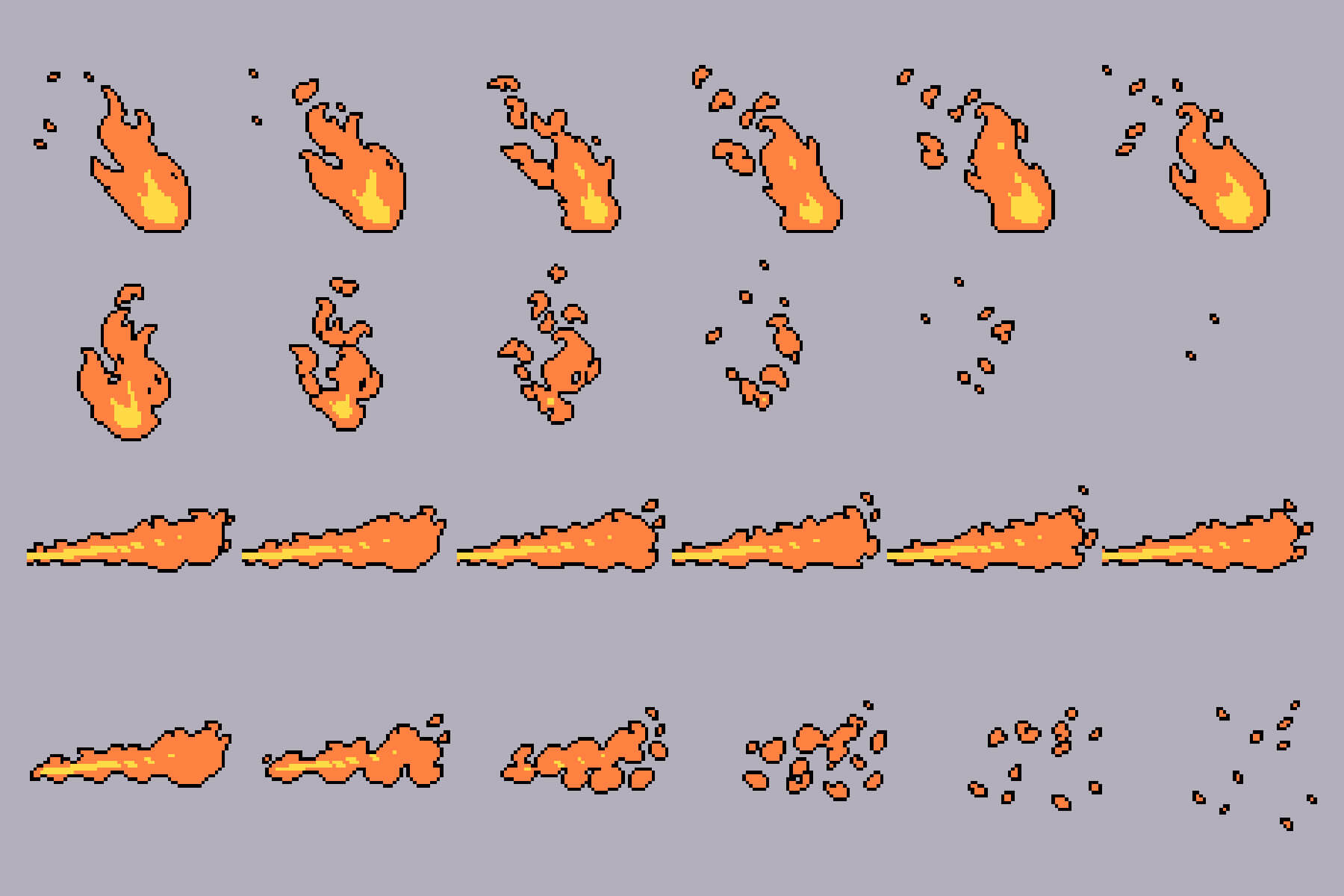 Fire Pixel Art Animations by Free Game Assets (GUI, Sprite, Tilesets)