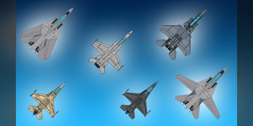 Jet Fighter Sprite Pack 1 by Castor Studios