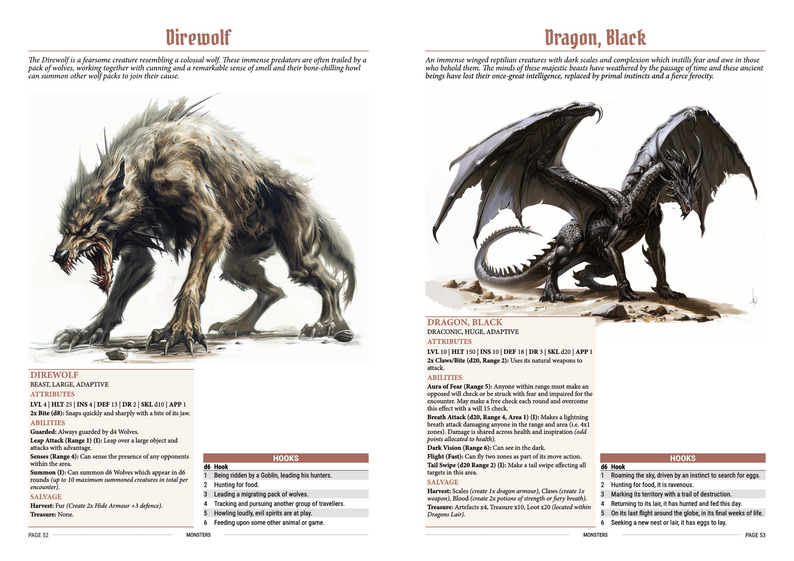 Heroes of Adventure Monster Compendium by Nameless Designer