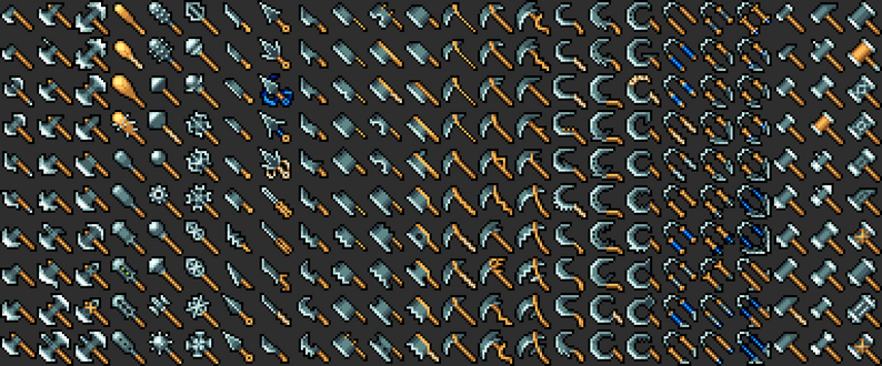 Free 16x16 Weapon RPG Icons by Shade