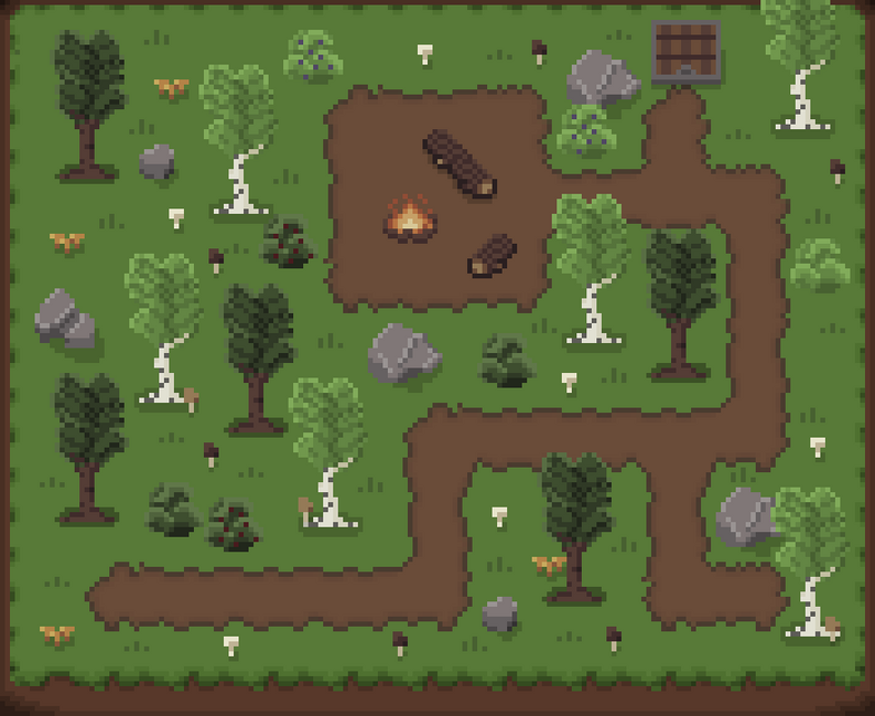 Pixelart Forest Tileset by iEnnel