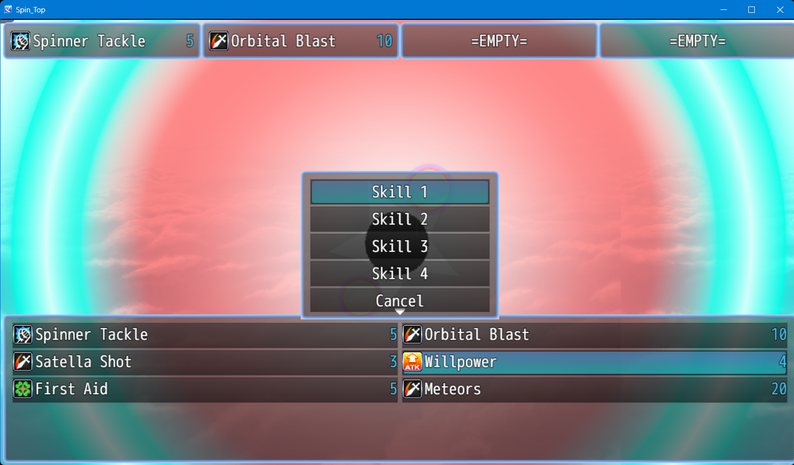 RPG Maker MZ: Spin Top Battle by Synrec