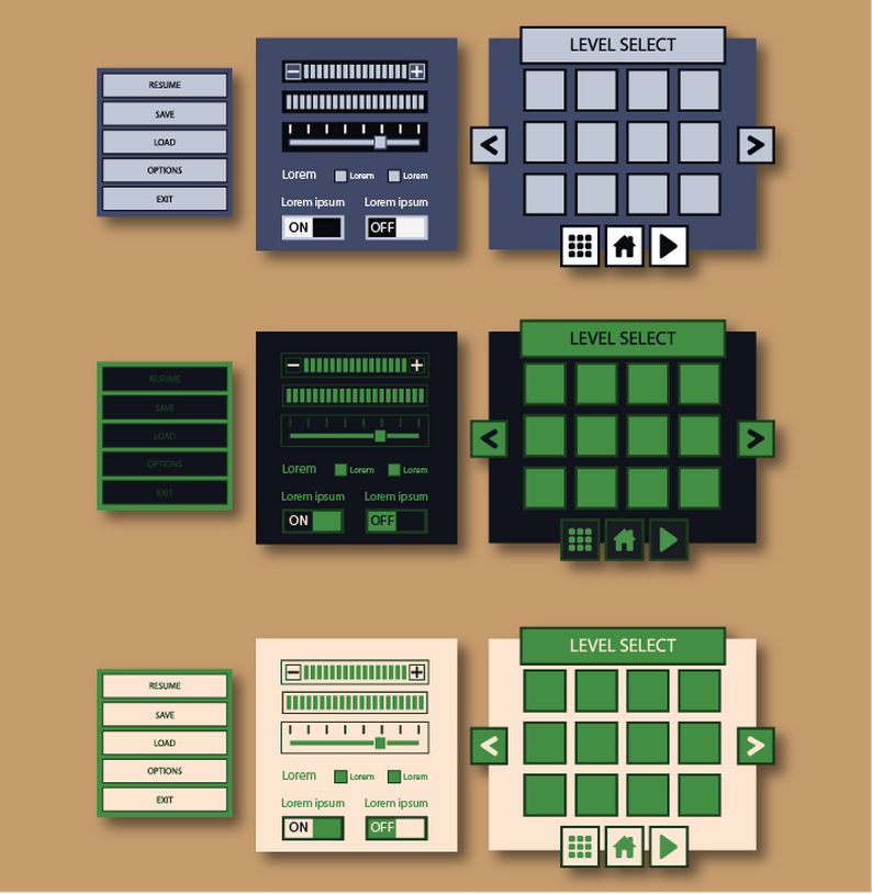 Flat game user interface FREE by SunGraphica