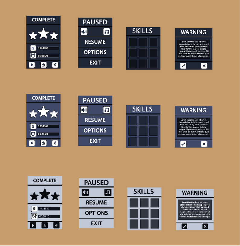 Clean and flat game user interface FREE by SunGraphica