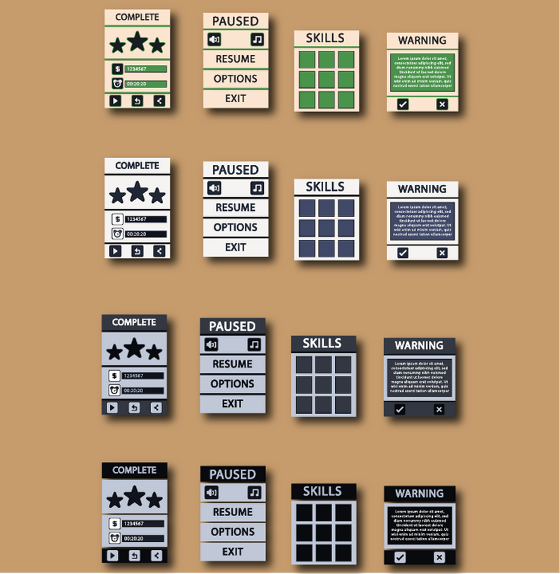 Clean and flat game user interface FREE by SunGraphica